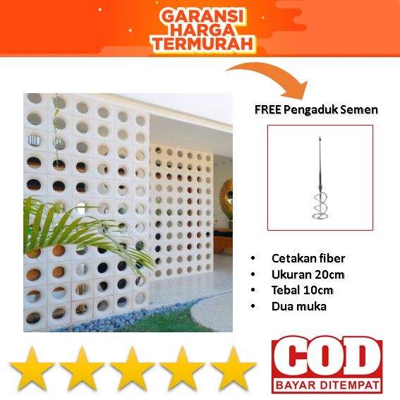 cetakan roster pagar dinding minimalis 20cm | Lazada Indonesia