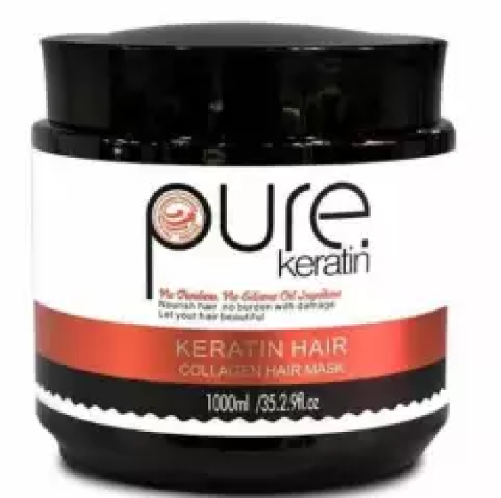 PURE Keratin Collagen Hair Mask Treatment 1000ML (RED) | Lazada