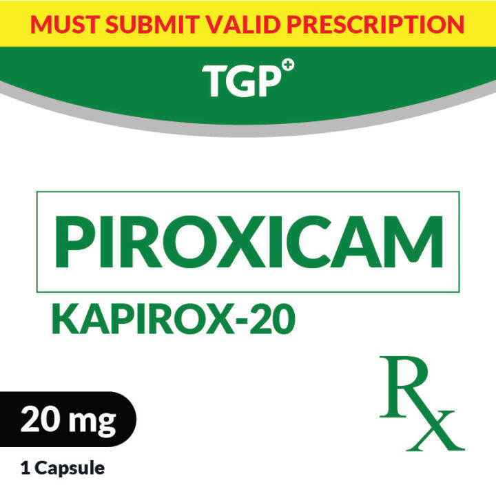 Rx: KAPIROX-20 Piroxicam Cap 20mg | Lazada PH