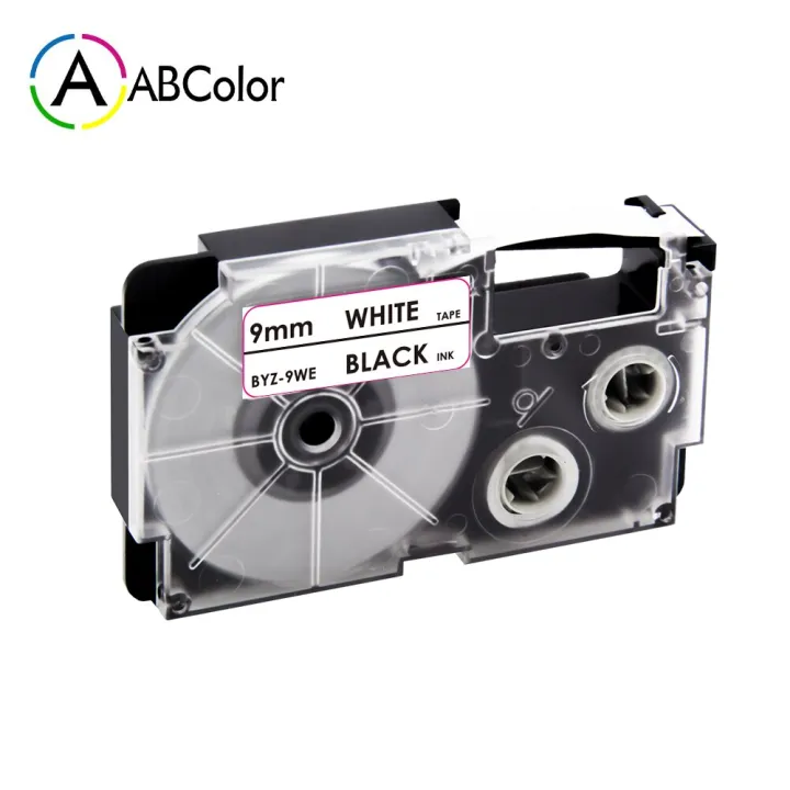 9mm XR-9WE Label For CASIO XR-9WE Label Tape Label Cartridge Black on ...