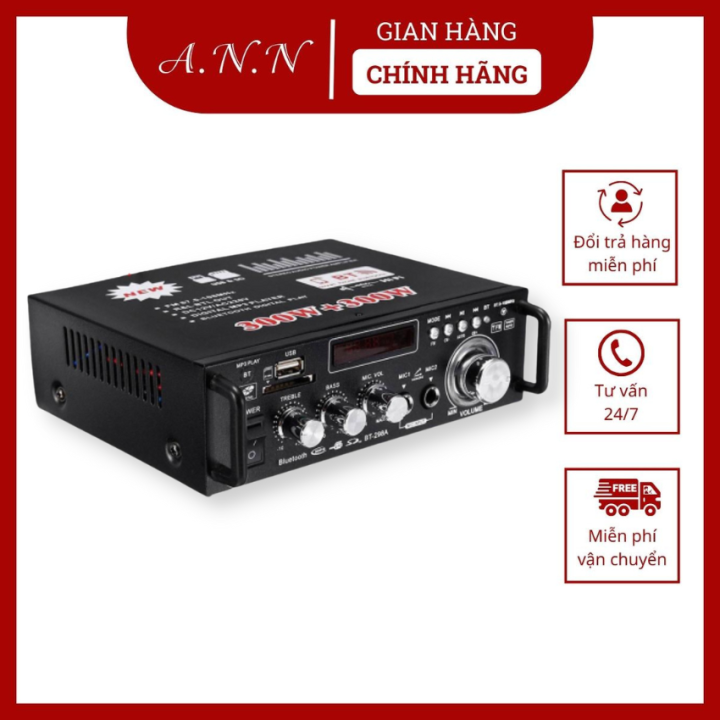 Ampli, âm ly, amply karaoke, amply mini 12V bluetooth BT298A blutooth ...