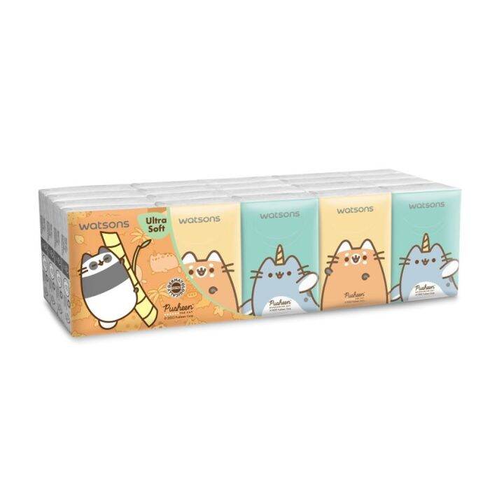 WATSONS Pusheen the Cat Mini Hankies 3PlyX10SX20 | Lazada