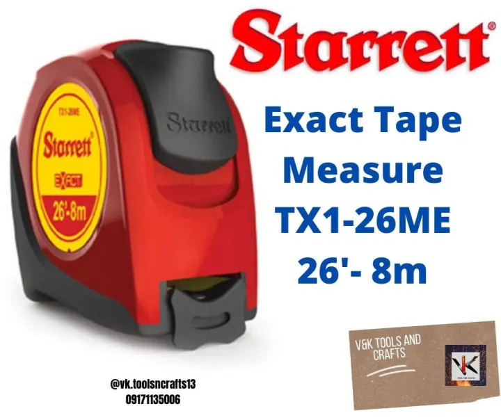 Starrett Exact Tape Measure 26', model TX1-26ME | Lazada PH