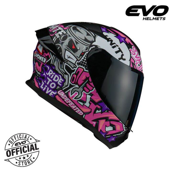 Helmet 78 EVO Svx-02 Graffiti Full Face Dual Visor Helmet With Free ...