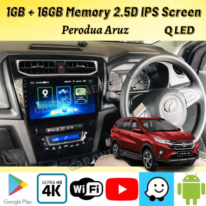 PERODUA ARUZ ~ MOHAWK T3L MS SERIES Q-LED 1GB+16GB 4K ANDROID PLAYER ...