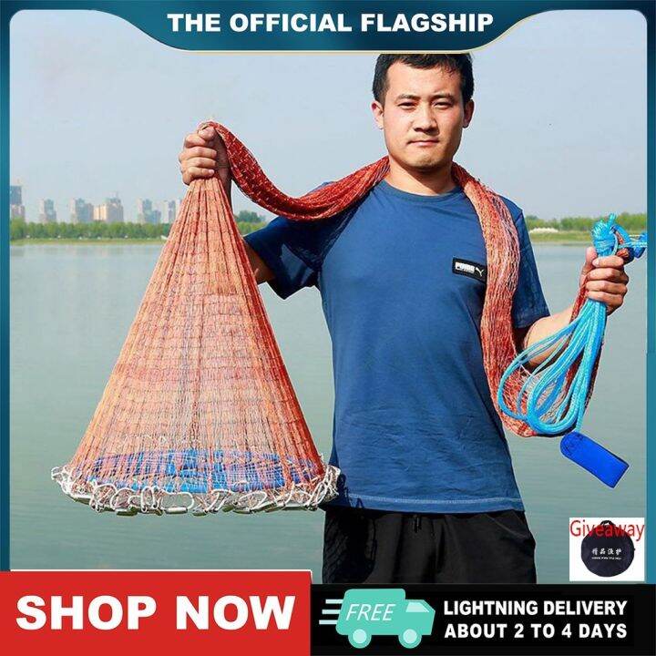 【COD】Catch Fishing Net Upgraded American Hand Cast with Flying Disc ...