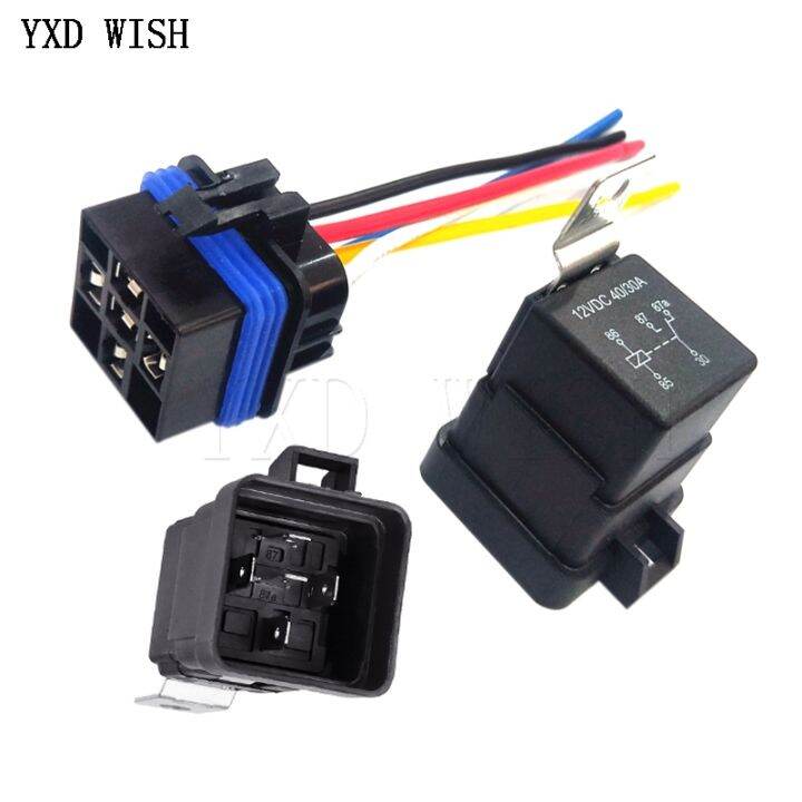 Waterproof Automotive Relay DC 5V/12V/24V/48V Car Relay With Black Red ...