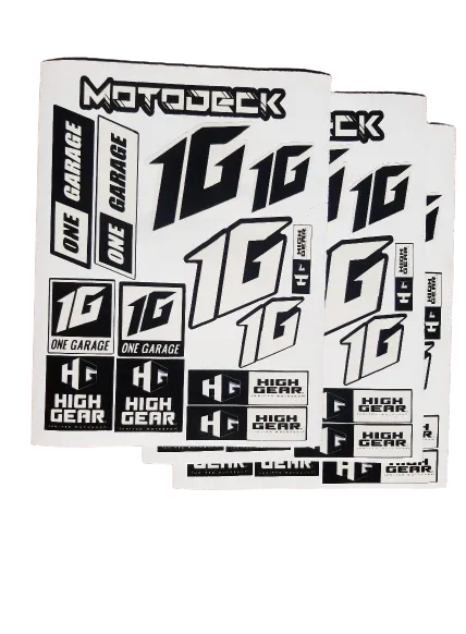1G Sticker / One Garage Sticker / Motodeck / 1 Set (14pcs stickers in ...