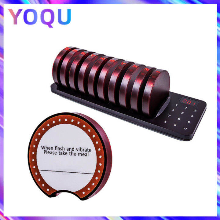 Yoqu Beeper Pager Restaurant Pager Calling System with 10 Pager ...