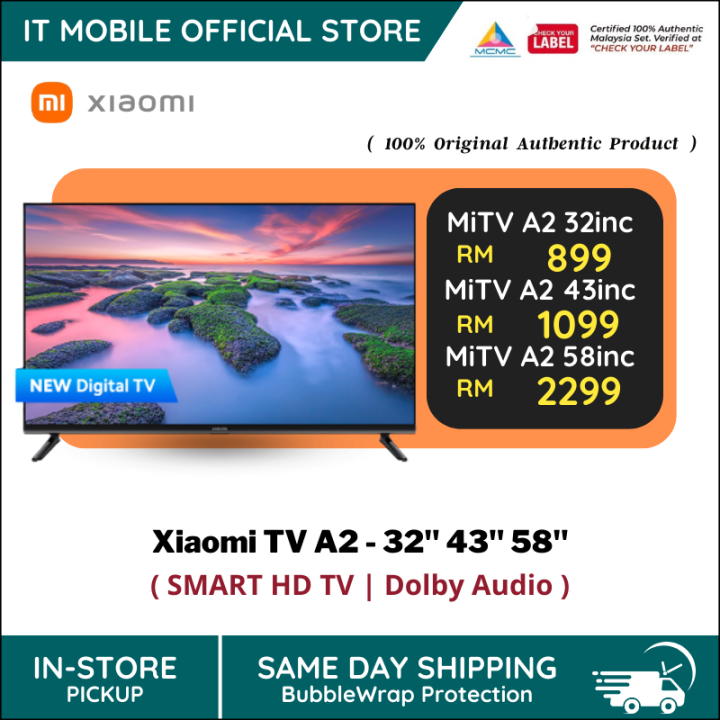 Xiaomi Mi TV A2 SmartTV | 32"/ 43"/ 58" | 4K UHD & HDR10 Display ...