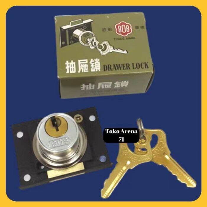 Kunci Laci 808 ORIGINAL ASLI / kunci Lemari Meja Pintu / drawer lock / material mart | Lazada ...