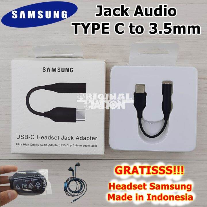 Samsung Converter Audio Sambungan Headset Type C To Jack 3.5mm Hitam ...