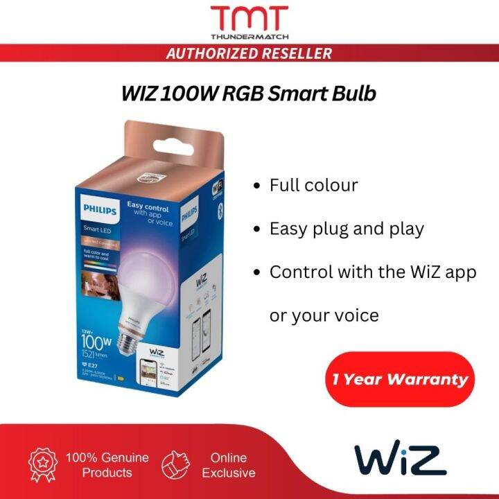Philips WIZ PHI WFB 100W A67 E27 922-65 RGB Smart Bulb | Lazada