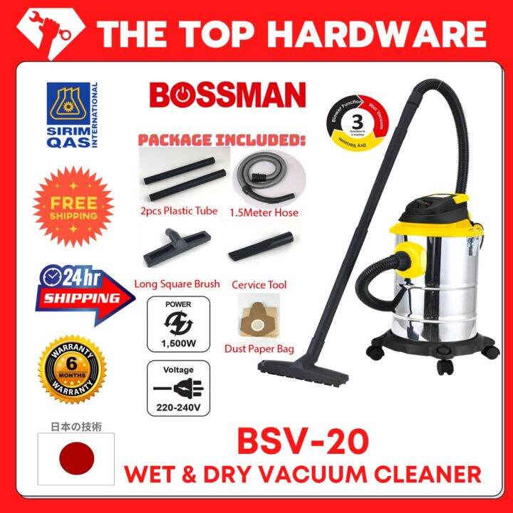 *RHUMA* BOSSMAN BSV20 3 IN 1 VACUUM CLEANER 20 LITRE WET DRY VACUUM ...