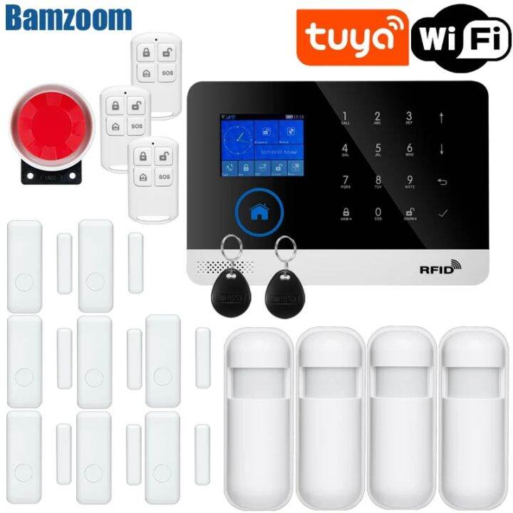 JINGYUE PG103 W2B GSM Alarm System for Home Burglar Security 433MHz WiFi GSM Alarm Wireless Tuya ...
