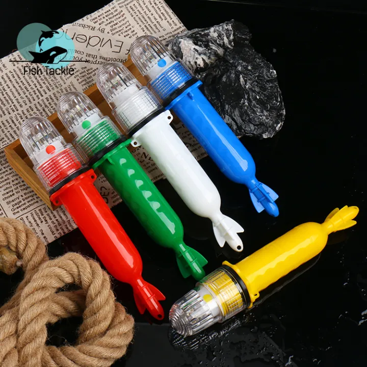 Marine Waterproof Torpedo Blinker Fishing Light Floating Signal Light ...