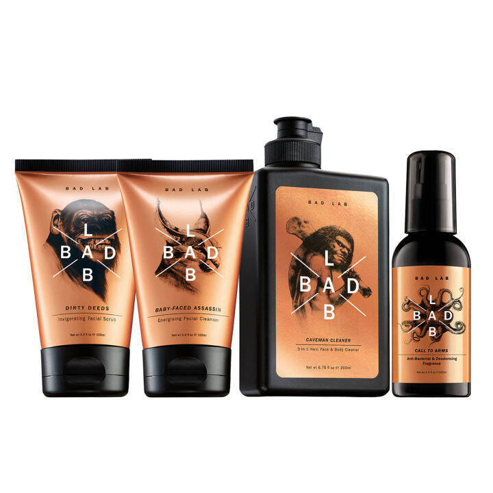 BAD LAB สบู่เหลวทรีอินวัน สำหรับเส้นผมใบหน้าและร่างกาย+ครีมโฟมล้างหน้า ...