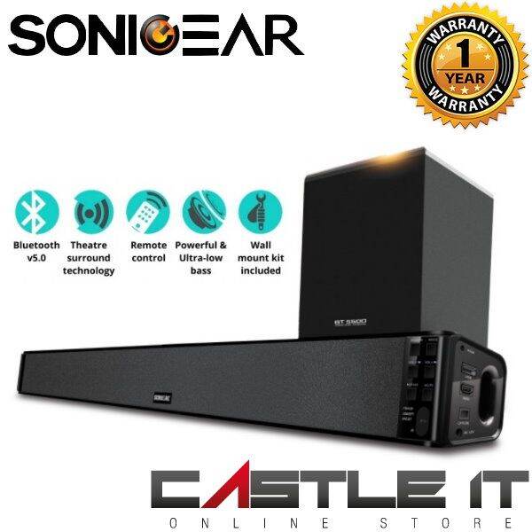 SonicGear BT5500 Bluetooth 5.0 SoundBar With Wireless Subwoofer TV ...