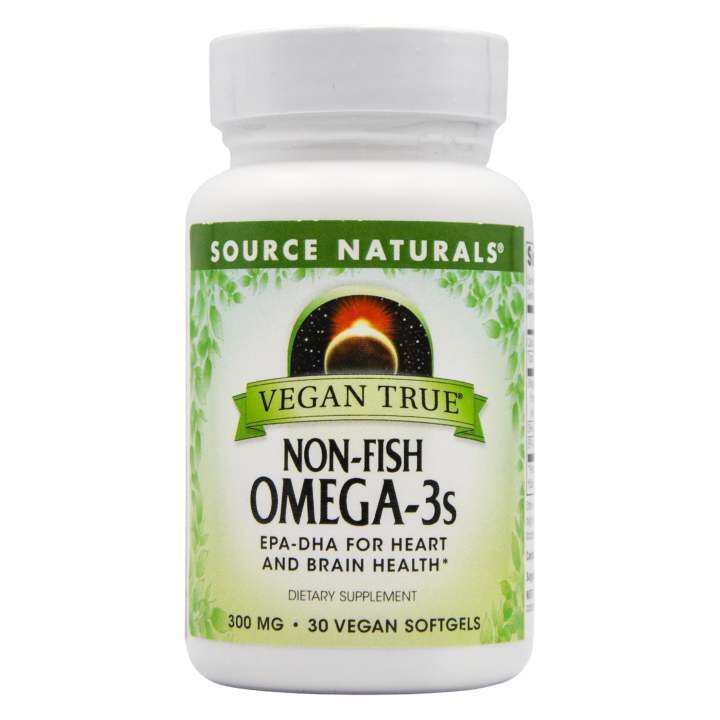 Source Naturals Vegan True Non-Fish Omega-3s 300mg (Algae Oil) (30 ...