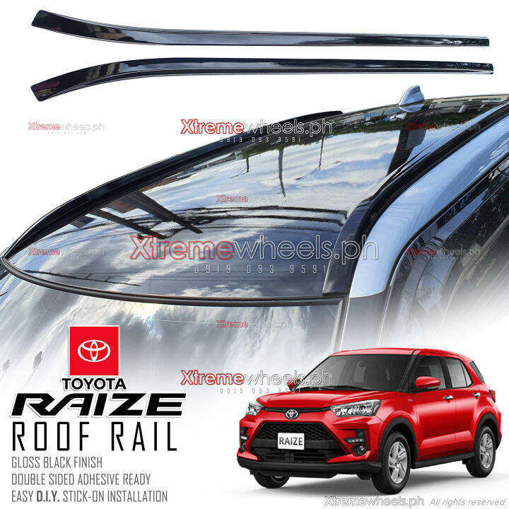 Toyota Raize 2022-2024 Glossy Oem Roof Rail / Rail Guard / Roofrail ...
