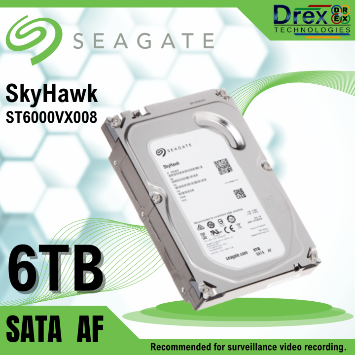 Seagate 6TB SATA ST6000VX008 Skyhawk Surveillance Hard Drive For CCTV ...
