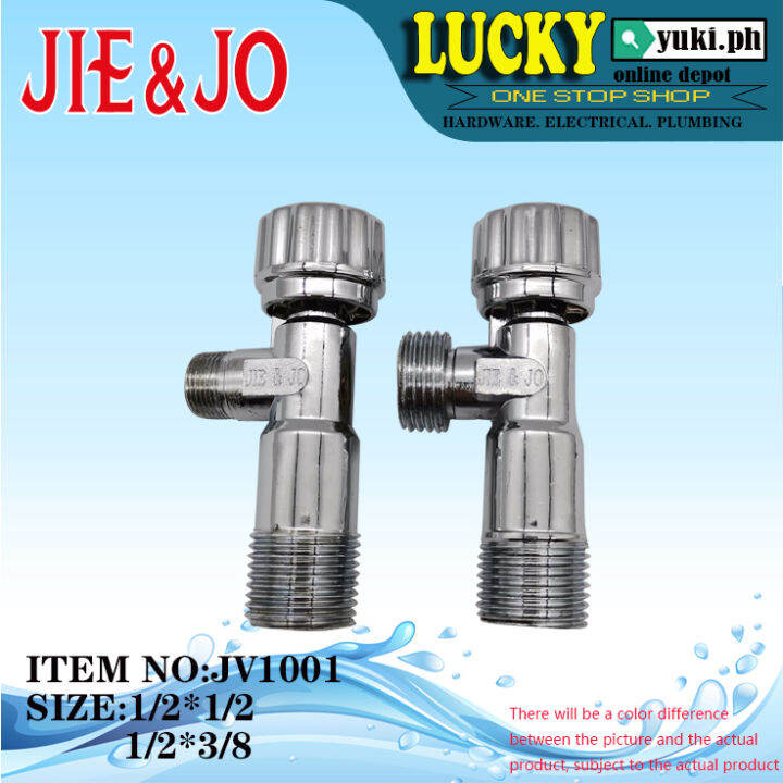 JV-1001/JV-1002 JIE&JO Angle Valve for Lavatory 1/2x1/2,1/2x3/8 | Lazada PH