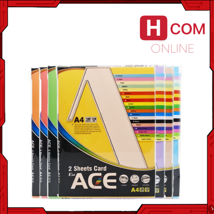 ACE A4 2 Sheets Card 120gsm - 100 Sheets | Lazada
