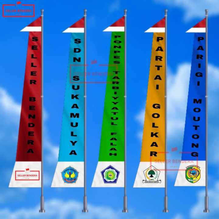Umbul Umbul Custom Logo dan Tulisan | Lazada Indonesia