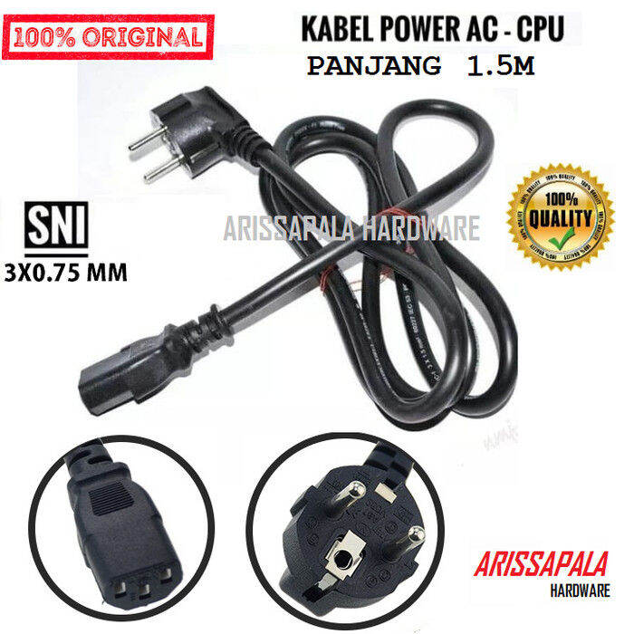 Kabel Power Ac Komputer CPU Monitor PC / Colokan Listrik Magic Com ...