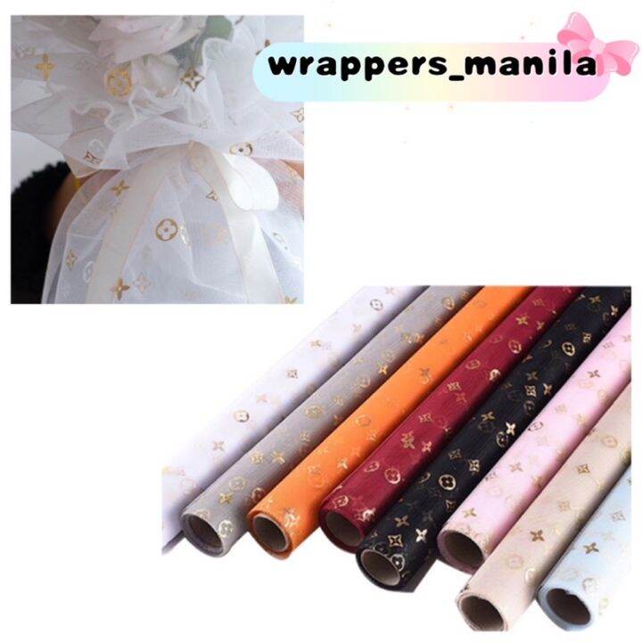 LV Style Wrapping Mesh Yarn Shiny Bouquet Wrapper Roll | Lazada PH