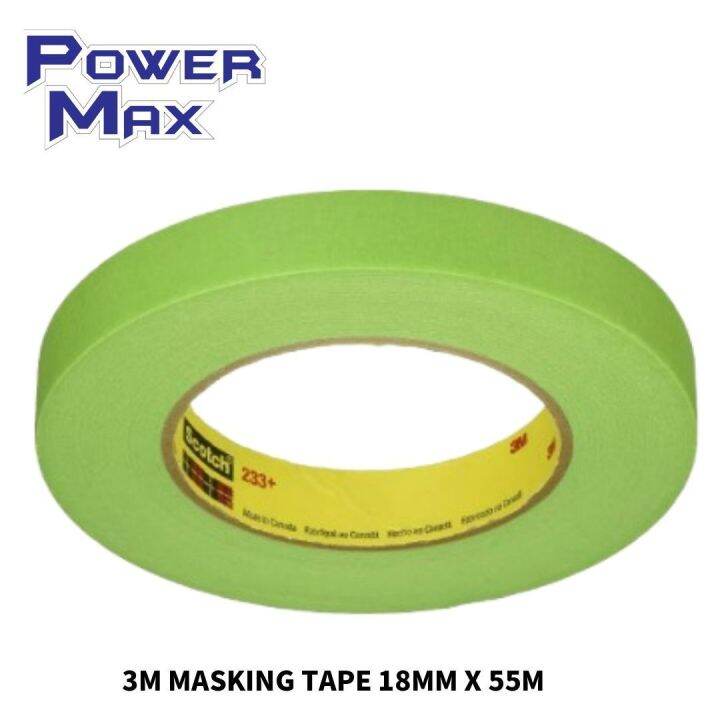 3M MASKING TAPE 18MM X 55M 3M SCOTCH 233+ PERFORMANCE MASKING TAPE | Lazada