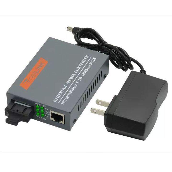 HTB-GS-03 A&B Gigabit Fiber Optical Media Converter 1000Mbps Single Mode Single Fiber SC Port ...