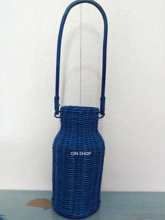 (COD) VAS ROTAN ALAMI UKURAN KECIL FINISHING MODEL GANTUNG / POT ROTAN ...