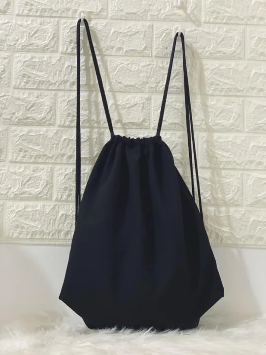 Plain Black Cotton Canvas Drawstring [High Quality] | Lazada PH