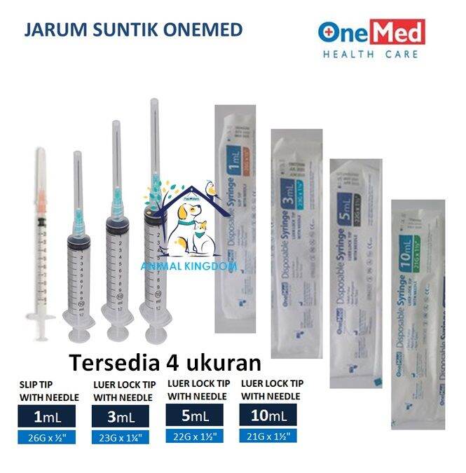 Alat Medis Jarum Suntik Disposable Syringe Spuit (1ml, 3ml, 5ml, 10ml ...