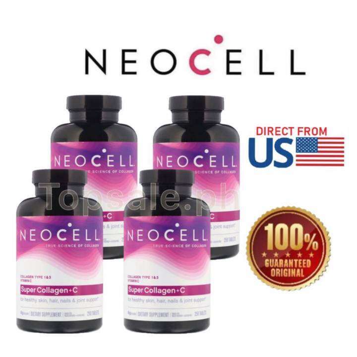 (Set of 4）NEW NeoCell Super Collagen Type 1 and 3 plus C Tablets Bottle ...