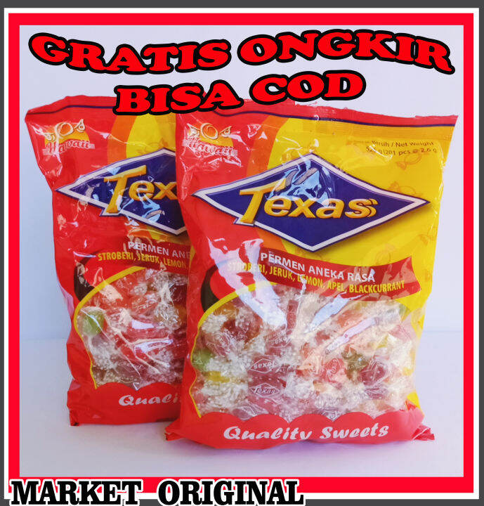 PERMEN TEXAS ISI 201 PCS PERMEN HAWAII / PERMEN ANEKA RASA BUAH ...