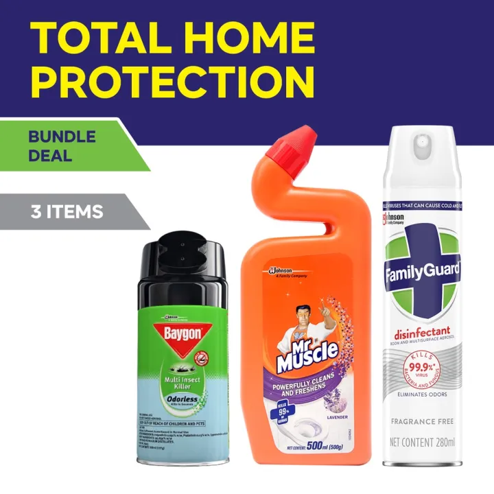 Anti-COVID + Dengue Family Protection Bundle: FamilyGuard, Baygon and ...