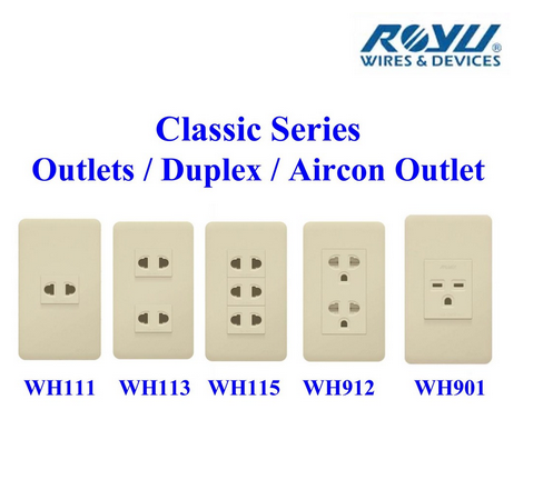 Royu Classic Series Universal Outlets Sets w/ Plate | Lazada PH