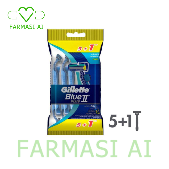 Gillette Blue II Plus Disposable Razors (5+1 Pcs) | Lazada