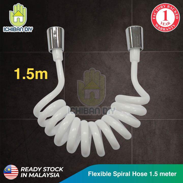 1.5 Meter Flexible Spiral Hose For Handheld Bidet Stretchable Long ...