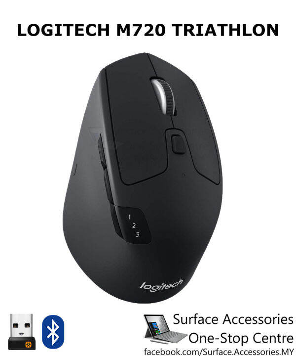 Logitech M720 Triathalon Wireless Mouse Multi Device Mouse Windows ...