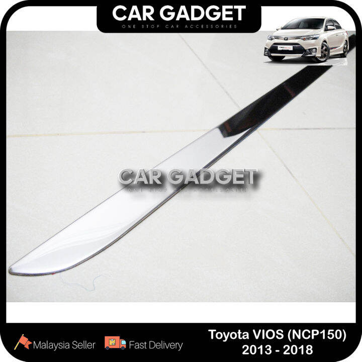 Toyota Vios Rear Bonnet Chrome Lining Rear Tail Gate Molding Trim Cover ...