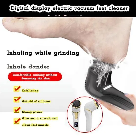 coolrich Foot Sharpener Digital Display Electric Vacuum Feet Cleaner ...