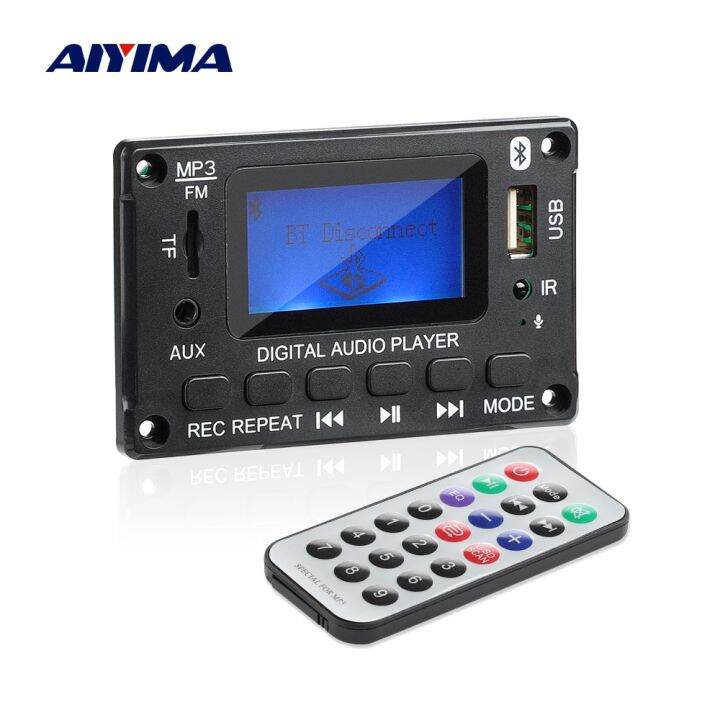 AIYIMA 12V LCD BT MP3 Decoder Audio DAC USB Player WMA WAV FLAC APE ...