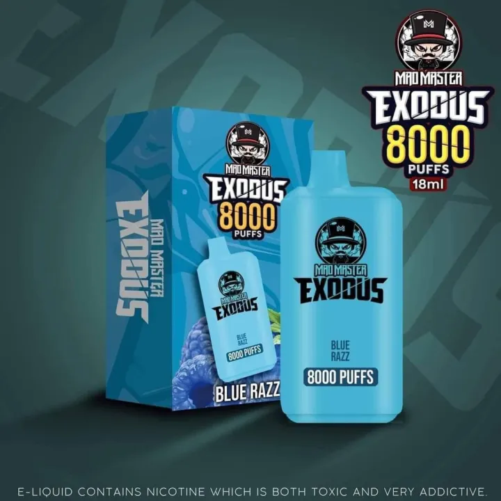 HOT EXODUS 8000 Puffs Rechargeable Disposable Vape Pod 8k Dispo 5 ...
