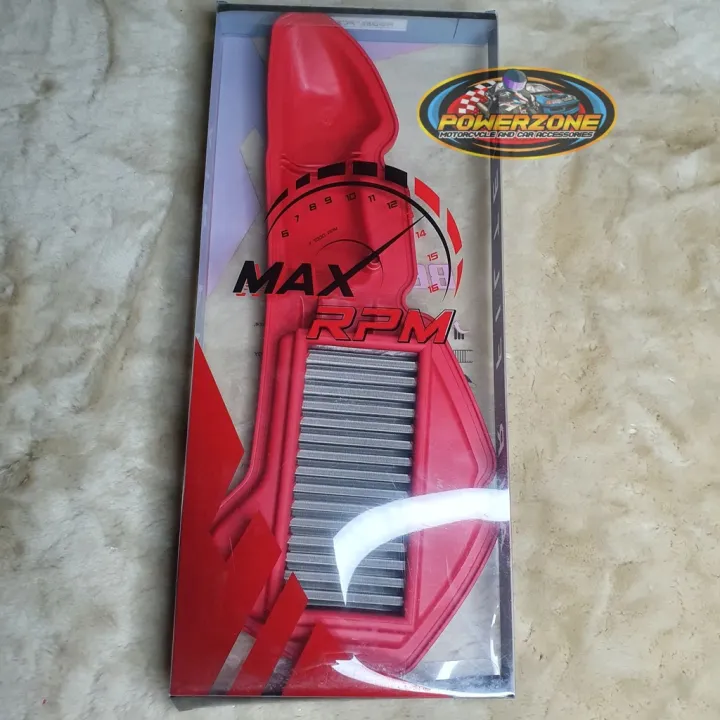 air pump MAX RPM MOTORCYCLE AIR FILTER WASHABLE STAINLESS - HONDA PCX ...