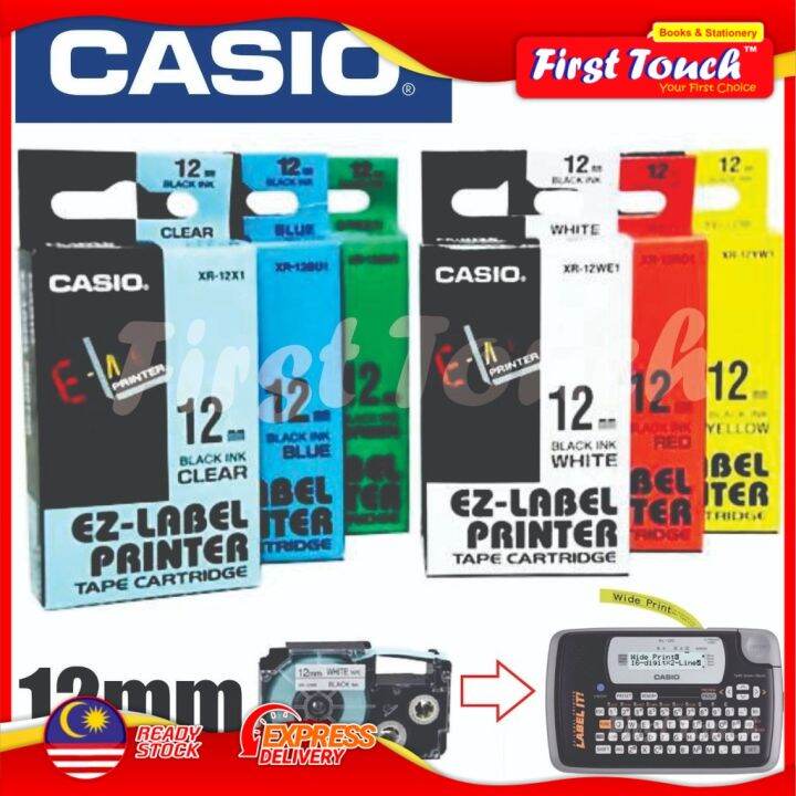 CASIO EZ-Label Printer Tape Cartridge 12mm | Lazada
