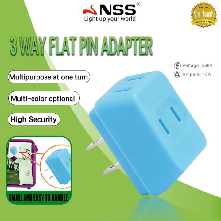 NSS Extension Adaptor Connector Socket Adaptor 3 Socket Outlet Power ...