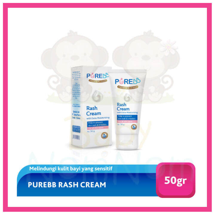 PURE Baby Rash Cream 50gr Ruam Susu / Ruam Popok / Biang Keringat ...